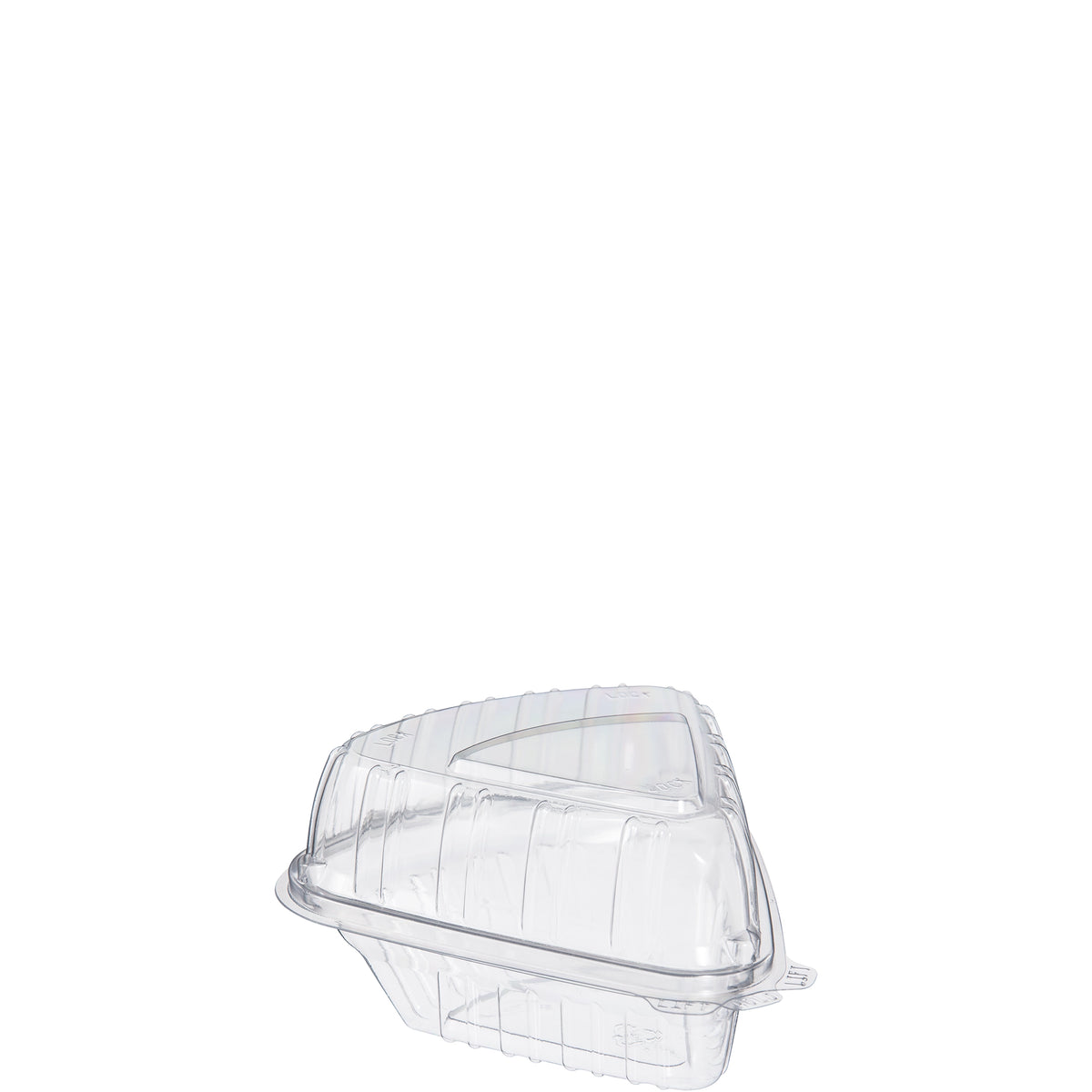 Dart C54HT1: 5 x 6 OPS Plastic Pie Wedge Container - Clear (250 Per Ca